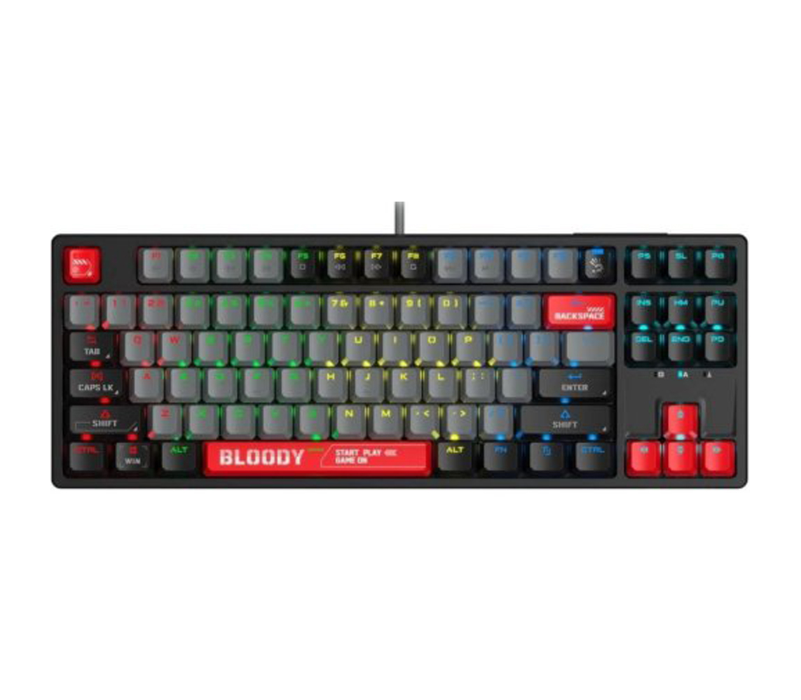 კლავიატურა: A4Tech Bloody S87 RGB Mechanical Red Plus Switch Keyboard ...